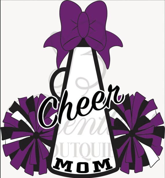Cheer Design PNG Cheer Megaphone and Pom Poms With Bow PNG - Etsy