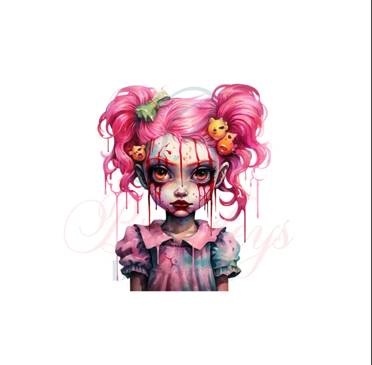 Cute Zombie Girls Design PNG, Candy Zombie Girl, PNG, Sublimation ...