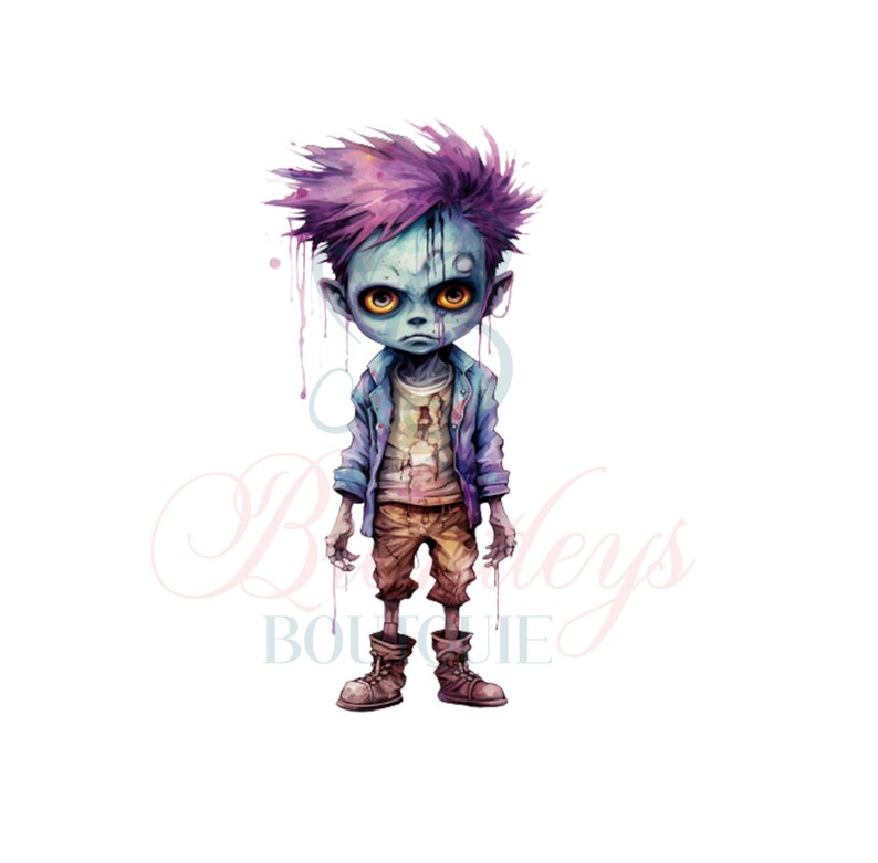 Cute Zombie Boys Design PNG, Zombie Boy, PNG, Sublimation, Halloween ...