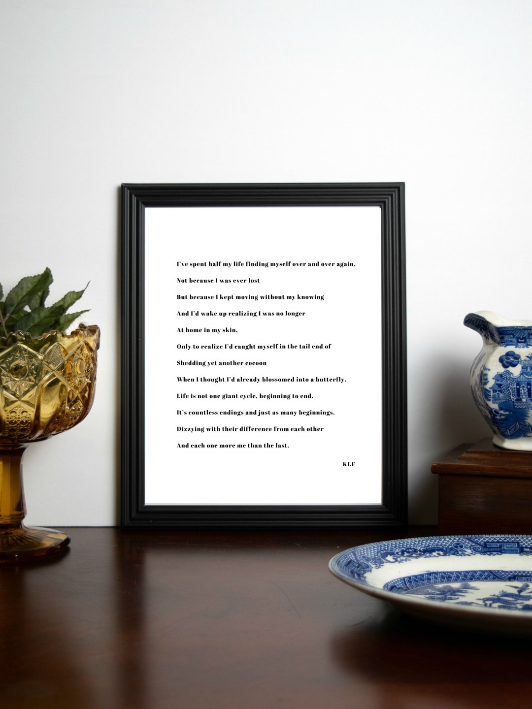 CYCLES Poem Print, Seasons of Life Changes, Growth Quote, Butterfly ...