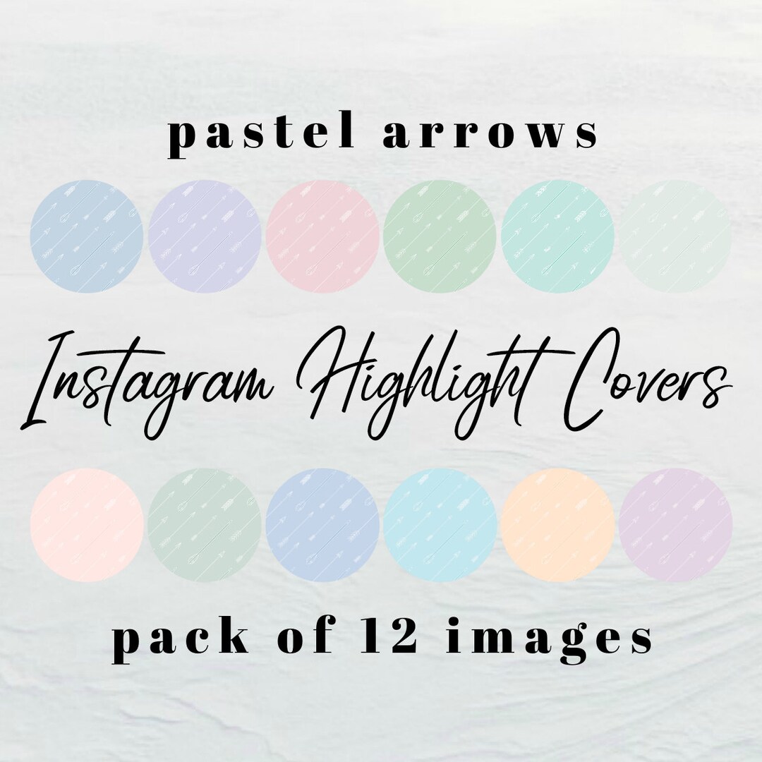 Pastel Instagram Story Highlight Covers, 12 Colorful Arrows IG Story ...