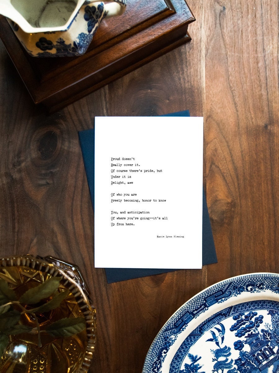 PROUD OF YOU Card, Proud of You Poem Card, Accomplishment Card ...