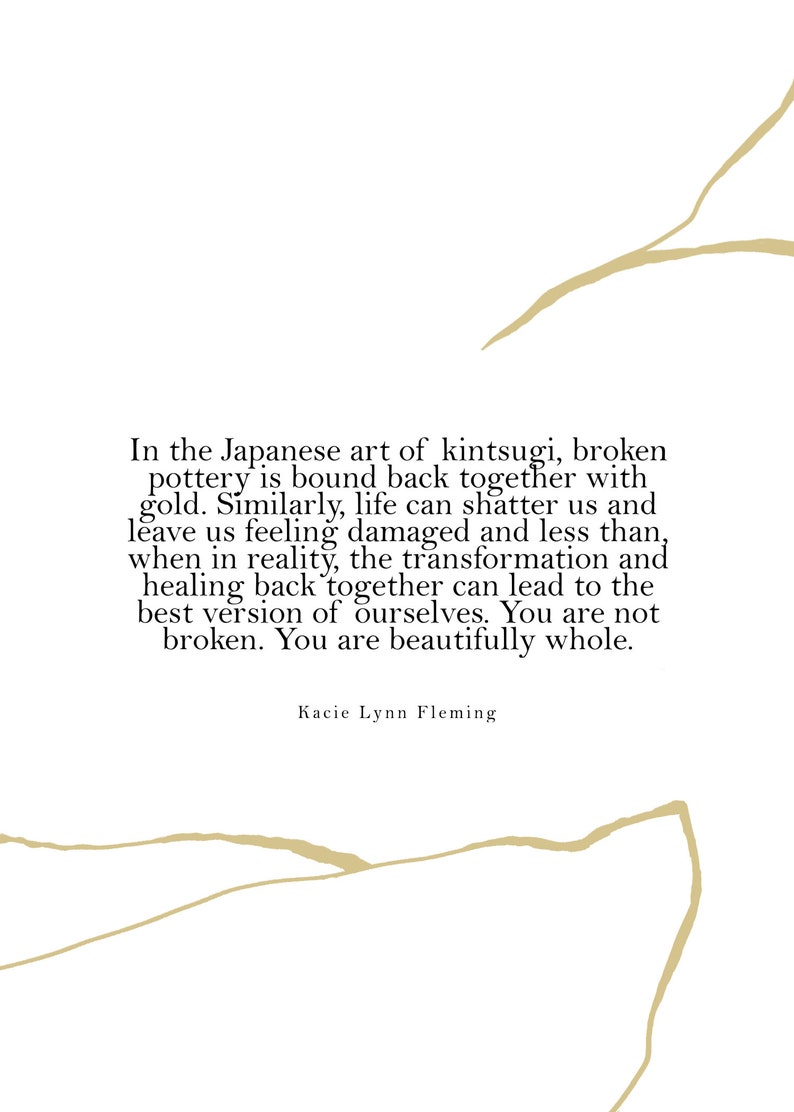 KINTSUGI Definition Print, Kintsugi Decor, Original Kintsugi Quote ...