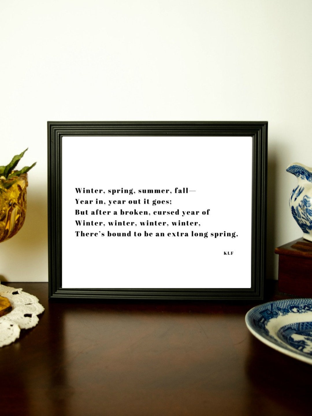SPRING AFTER WINTER Poem Print, Seasons Quote, Four Seasons Decor ...