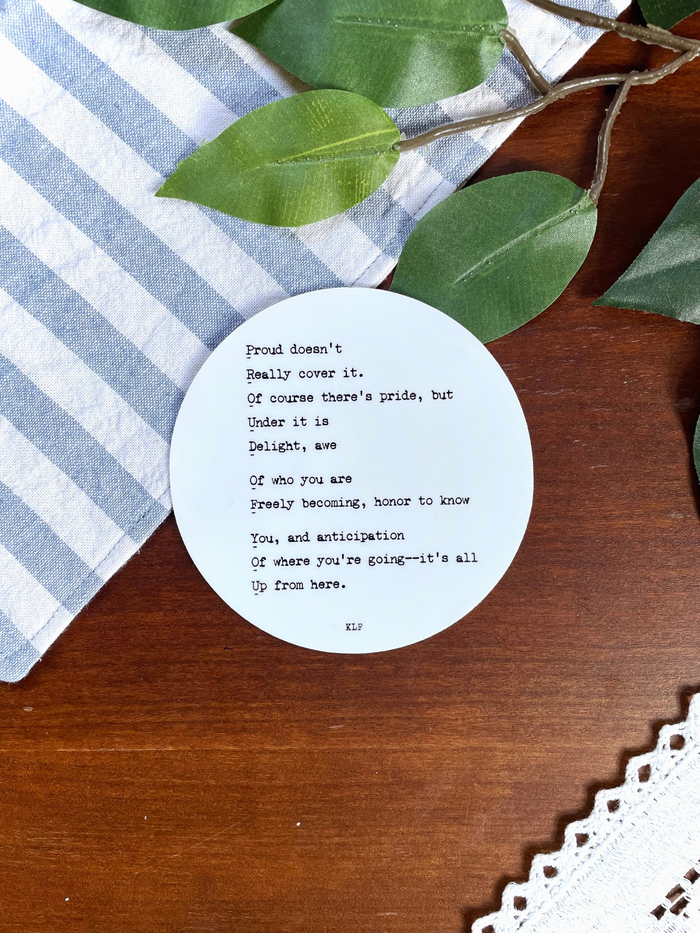 PROUD OF YOU Sticker, Congratulations Graduate Small Gift, Acrostic ...