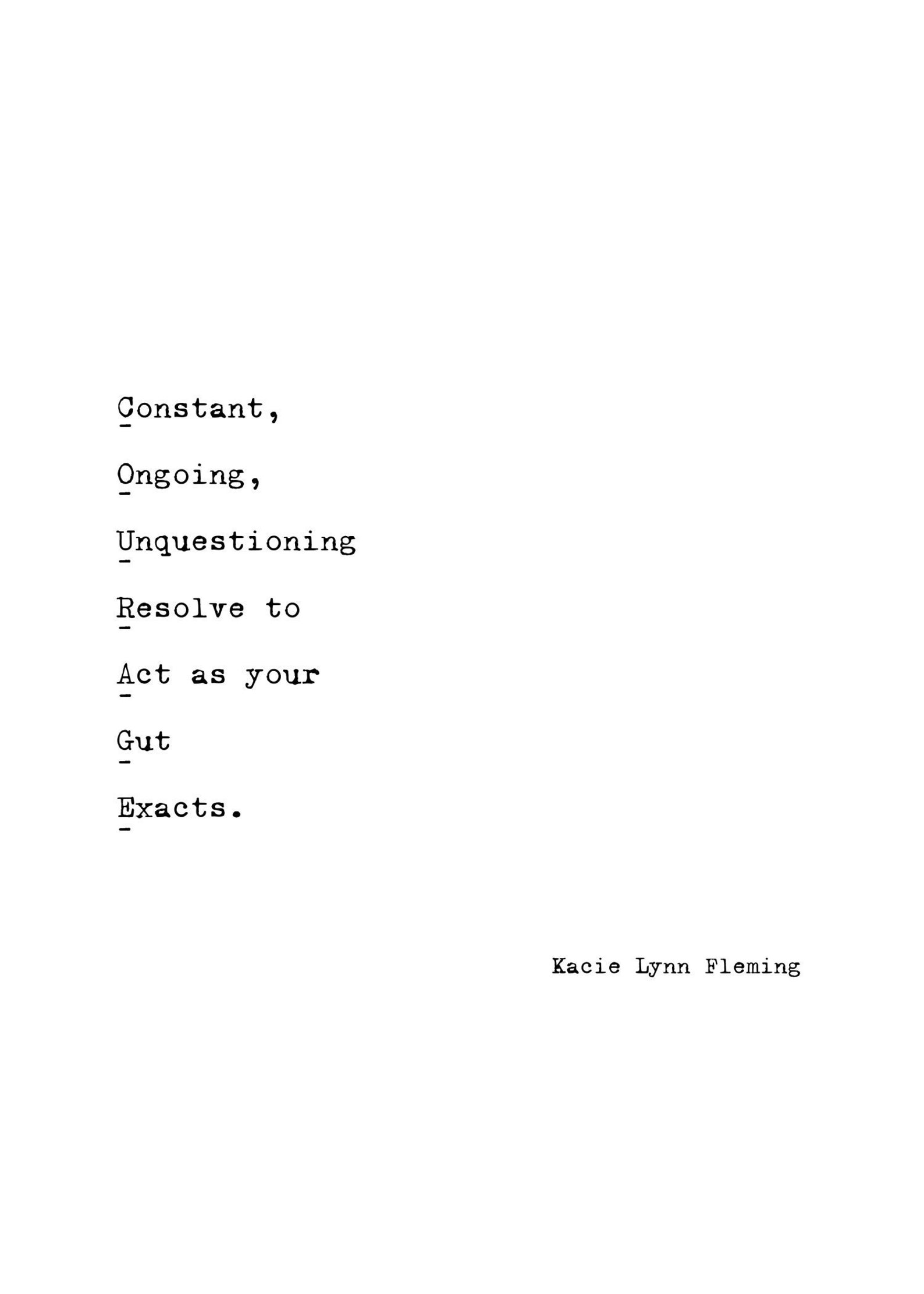 COURAGE Quote Wall Print, Acrostic Poem Print, Listen to Your Gut Quote ...