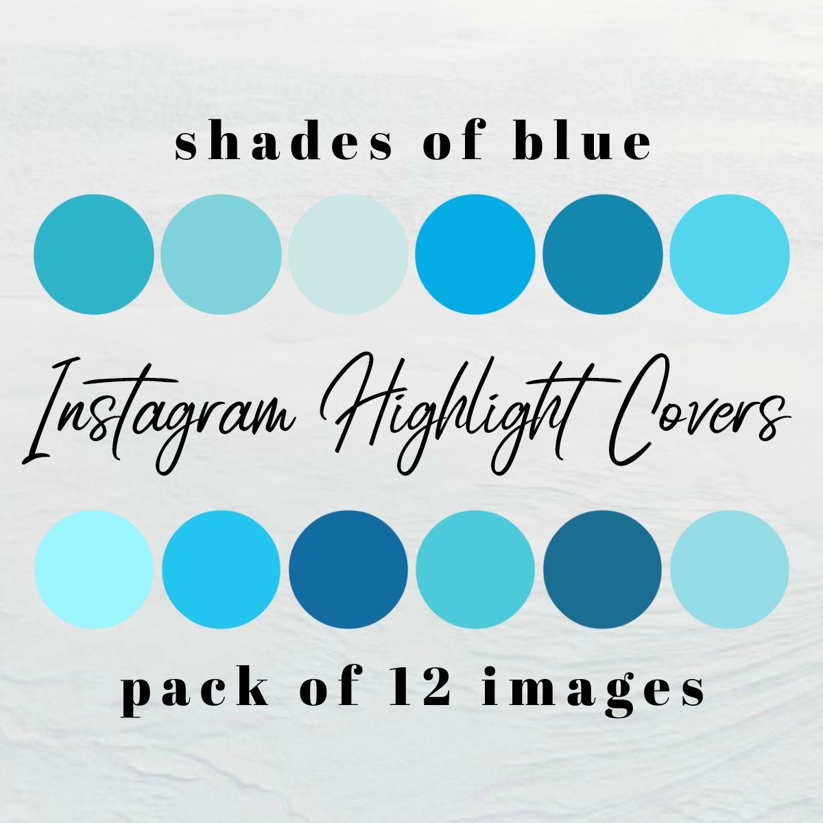 Shades of Blue Instagram Story Highlight Covers, Turquoise Ocean Blue ...