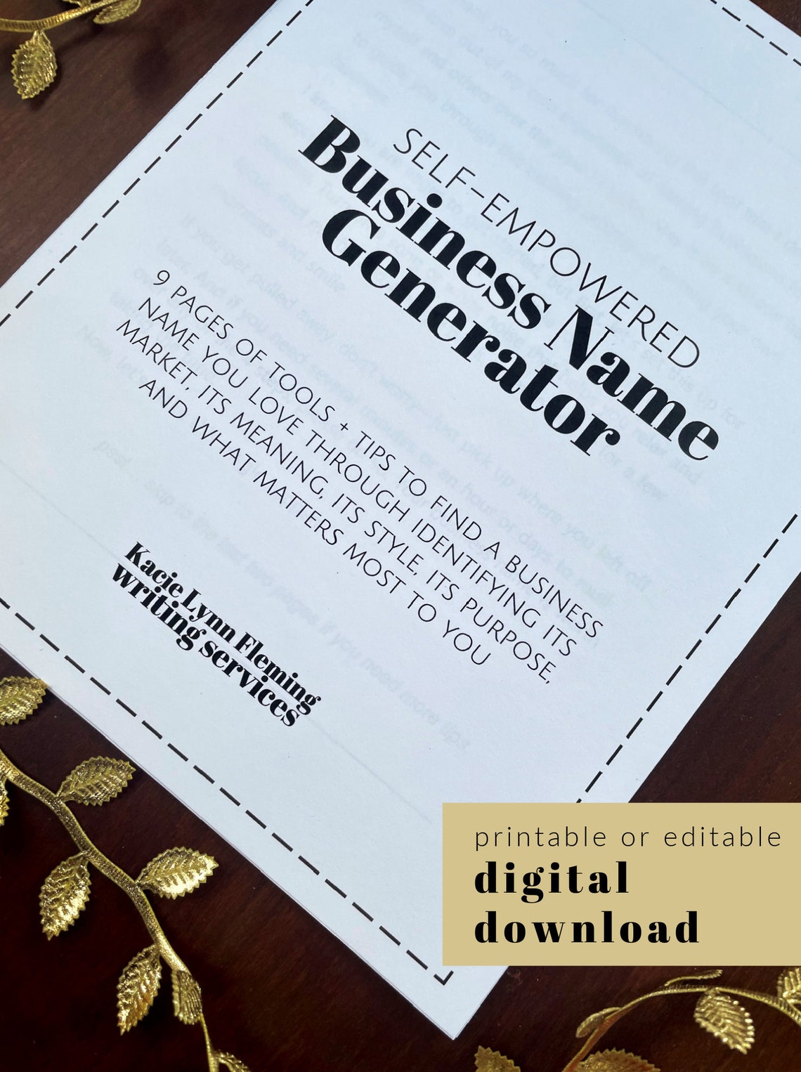 Business Name Idea Generator, DIY Business Naming Worksheet, Etsy Shop ...