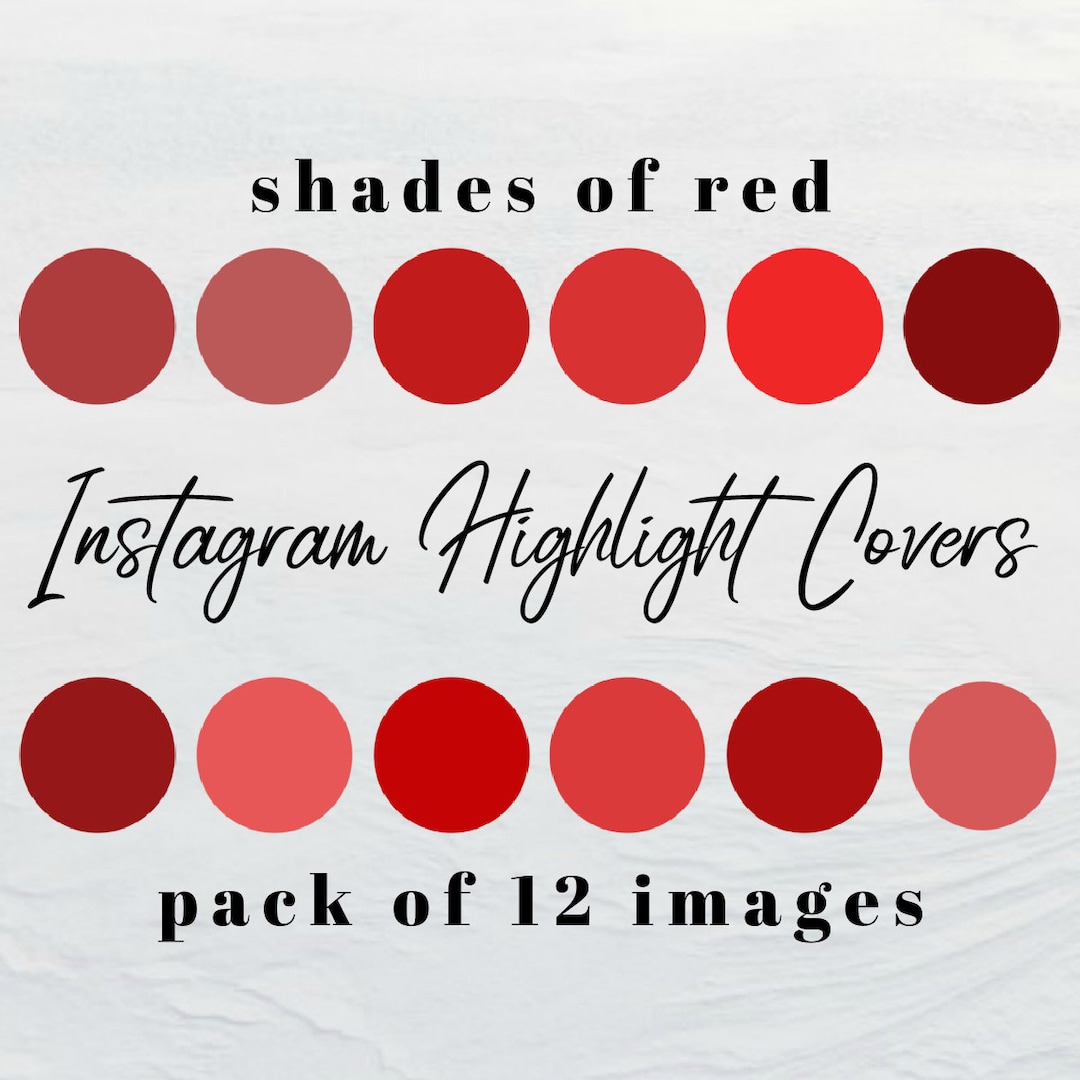 Shades of Red Instagram Story Highlight Covers, Red Lipstick IG Story ...