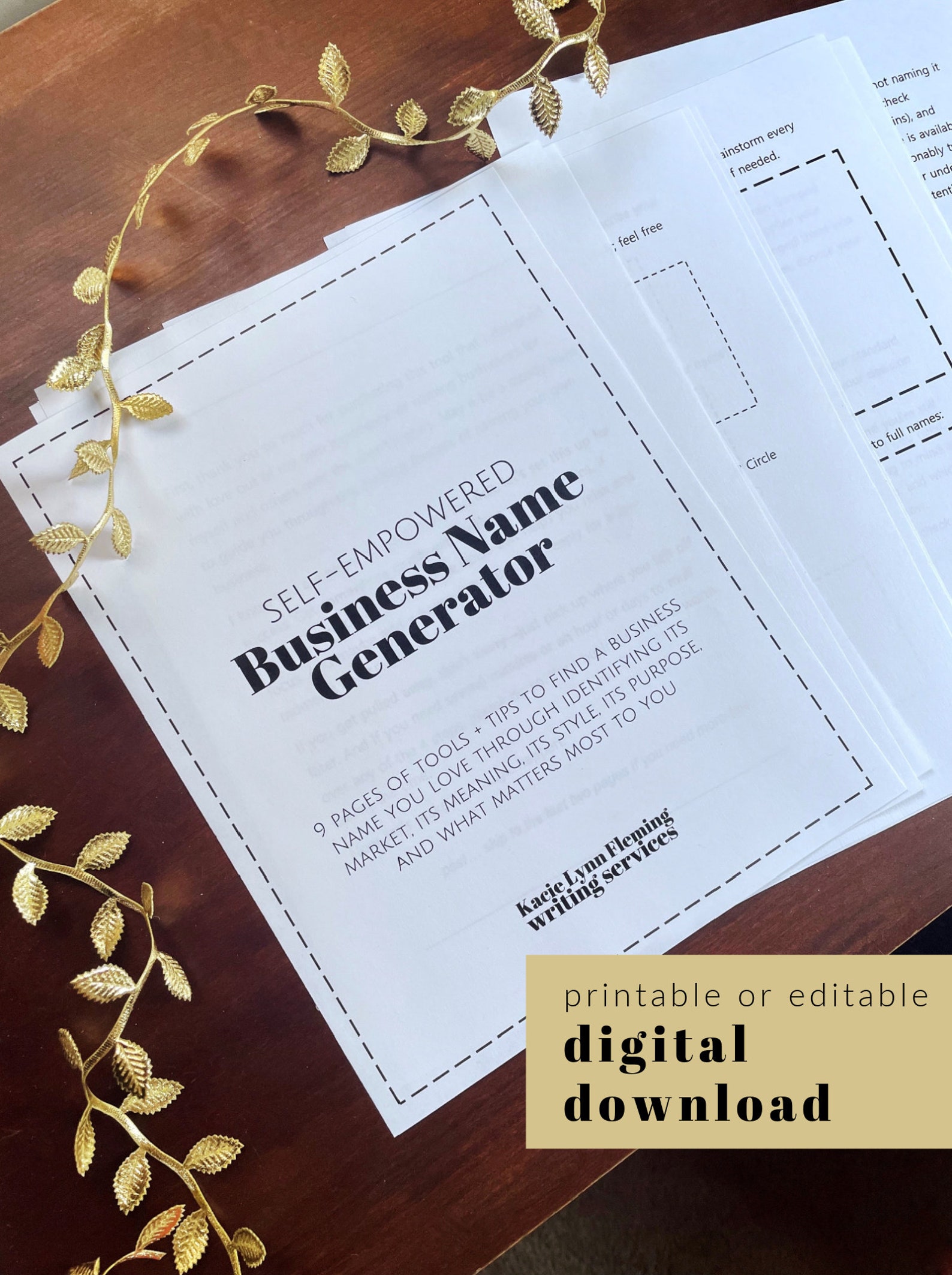 Business Name Idea Generator, DIY Business Naming Worksheet, Etsy Shop ...