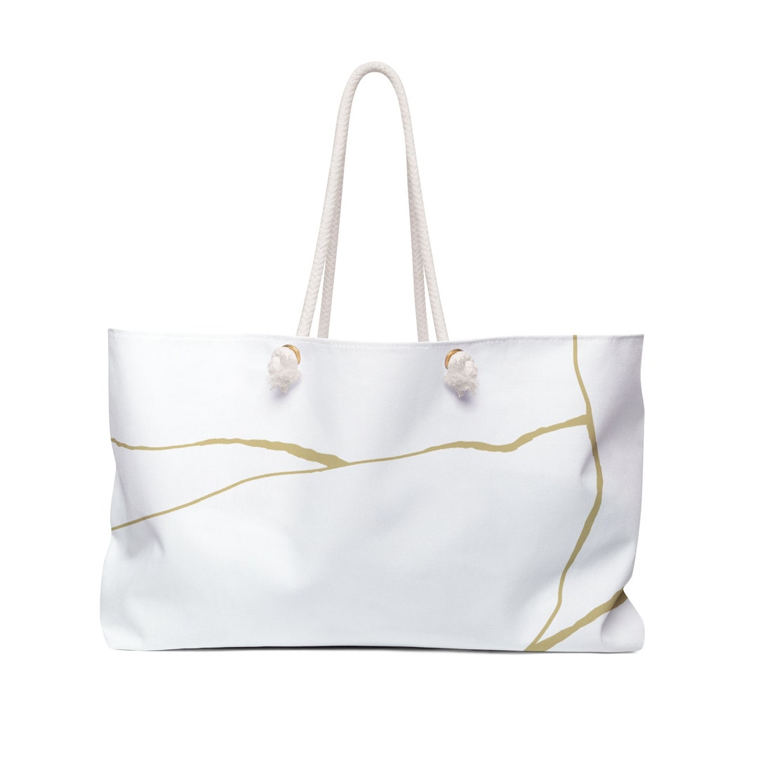 Kinstugi Bag Kintsugi Travel Bag Large Weekender Bag White - Etsy