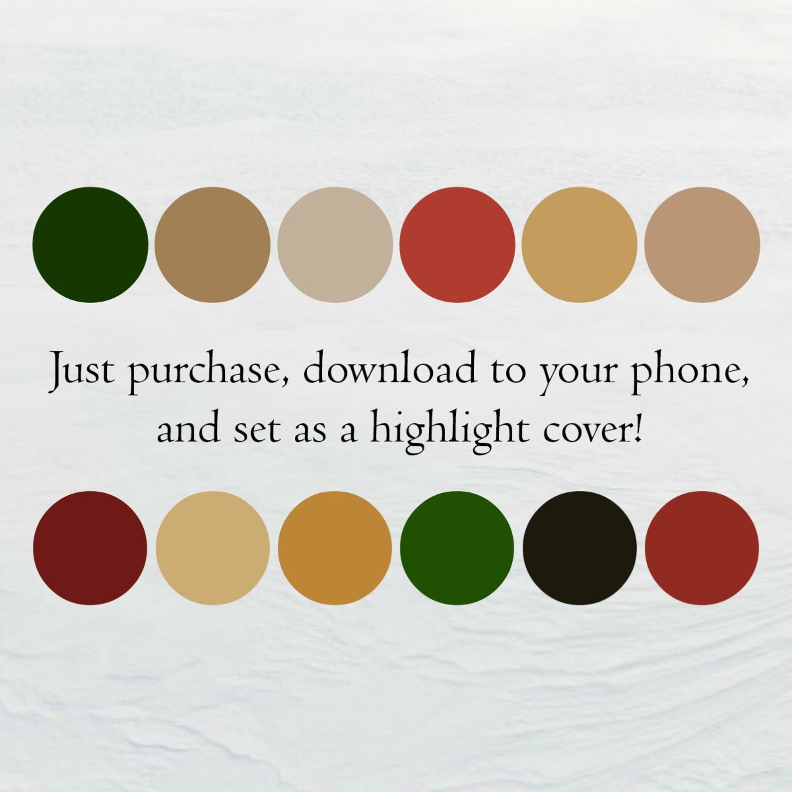 Golden Autumn Instagram Story Highlight Covers, 12 Earthy Shades of ...