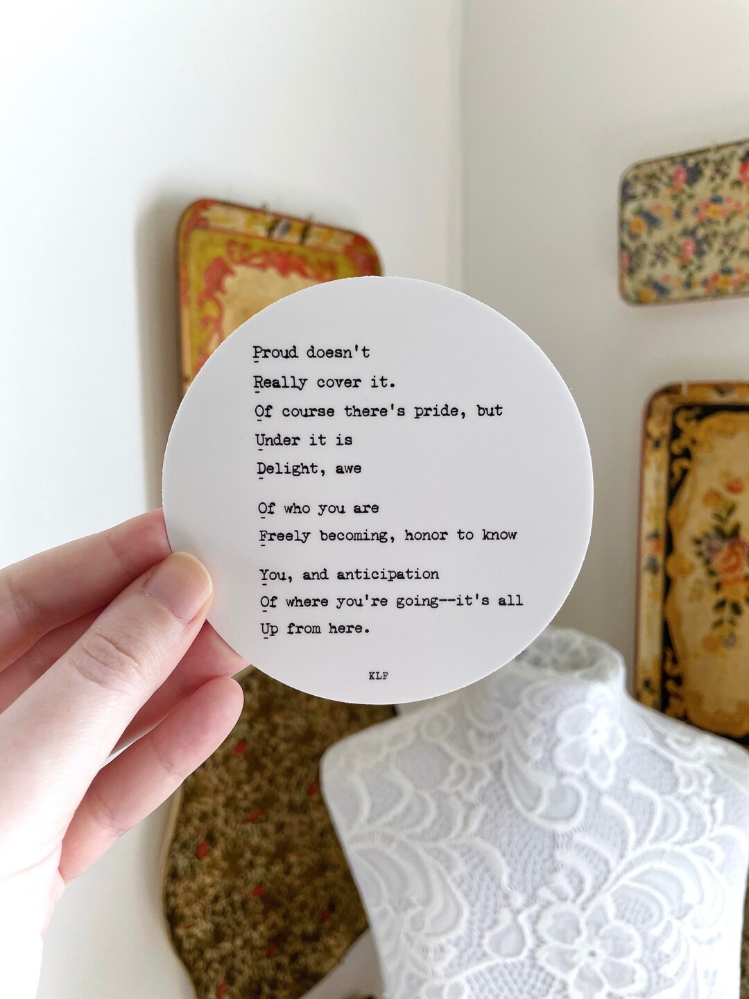 PROUD OF YOU Sticker, Congratulations Graduate Small Gift, Acrostic ...