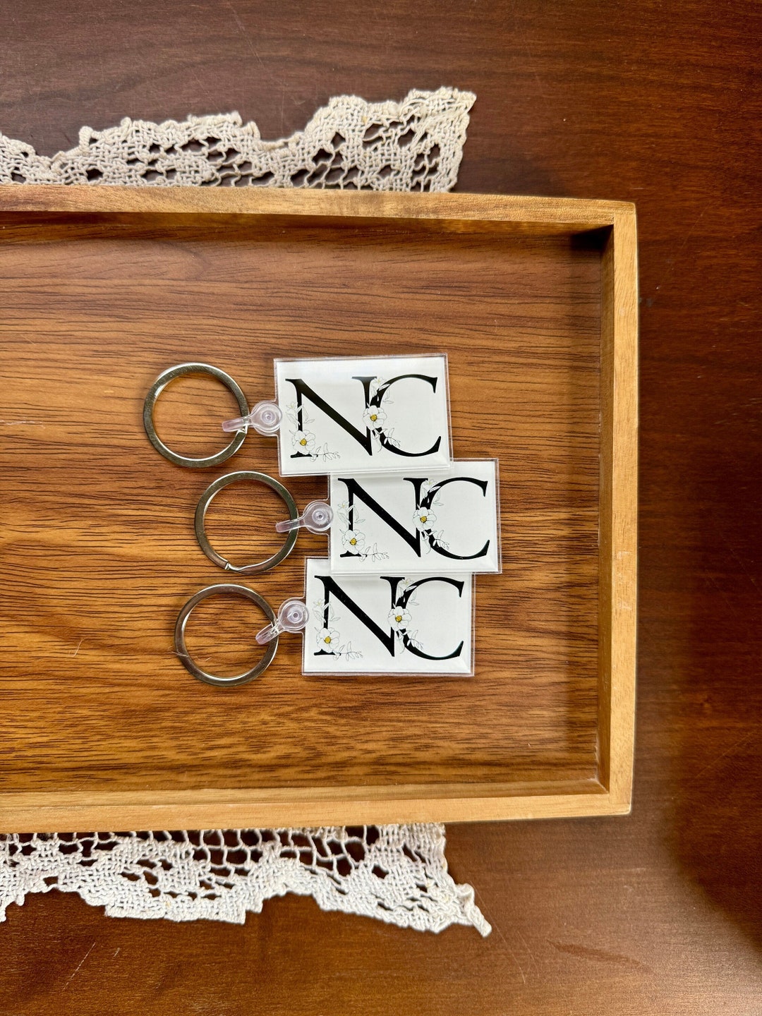 North Carolina Keychain, Dogwood Keychain, NC Home, North Carolina ...