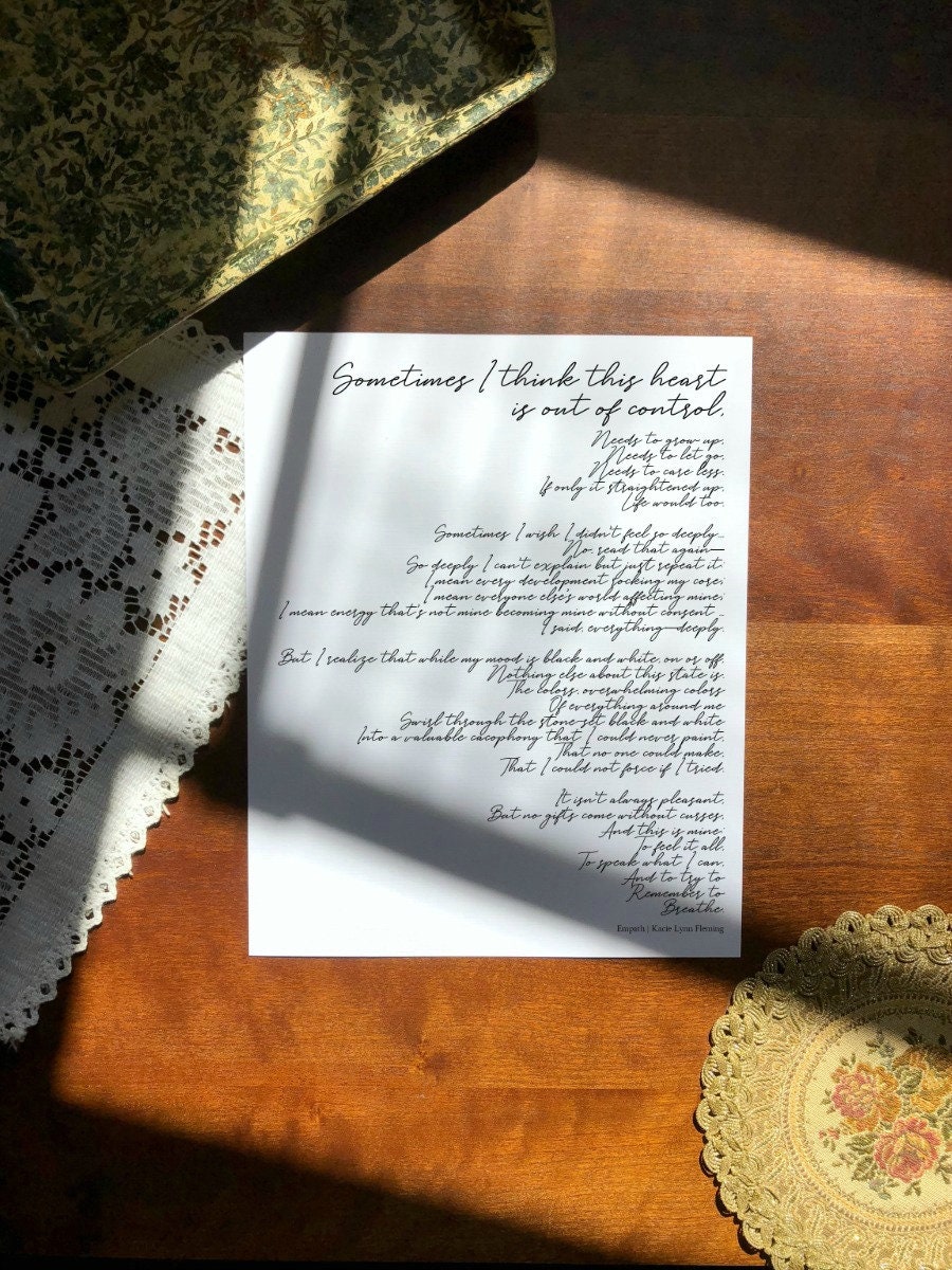 EMPATH Poem Print, Self Care Quote, Highly Sensitive Person, Remember ...