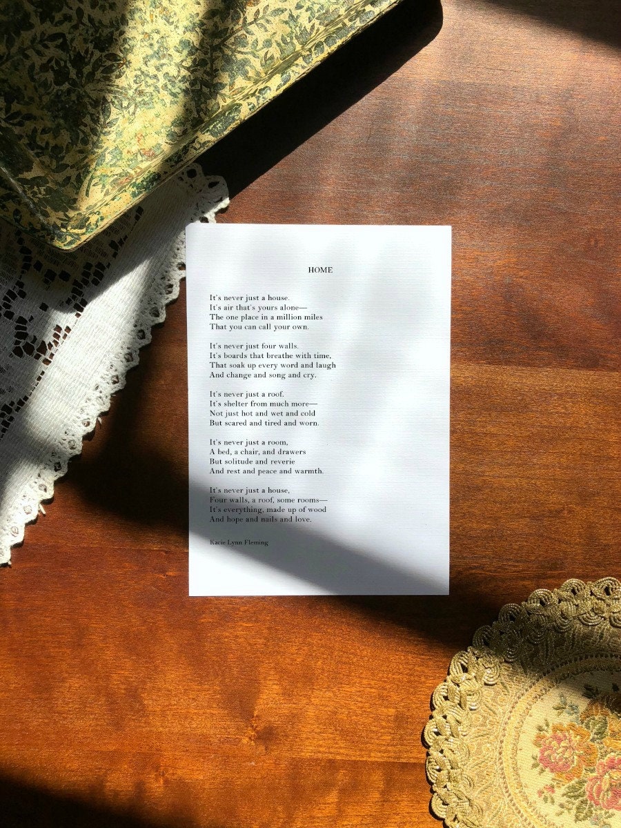 HOME Poem Print, Poem About Home, Home is Love, Housewarming Gift, Make ...