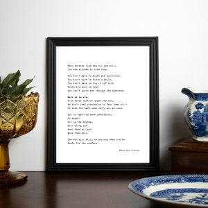 WHEN SORROWS ROLL Suffering Poem Print, Poem for Funeral, Grief Poem ...