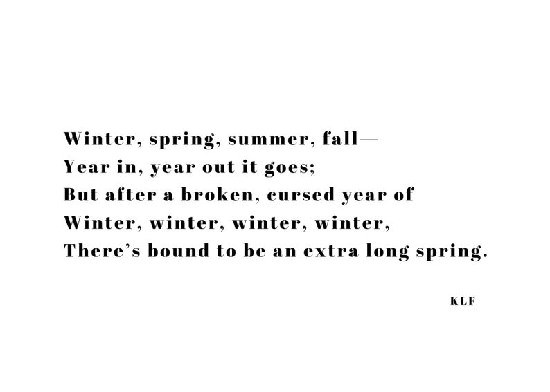 SPRING AFTER WINTER Poem Print, Seasons Quote, Four Seasons Decor ...