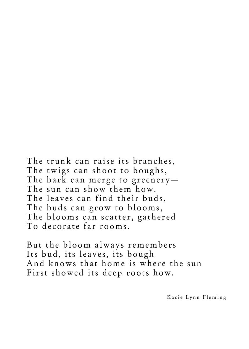ROOTS Poem Print, Poetry About Family and Remembering Where You Came ...