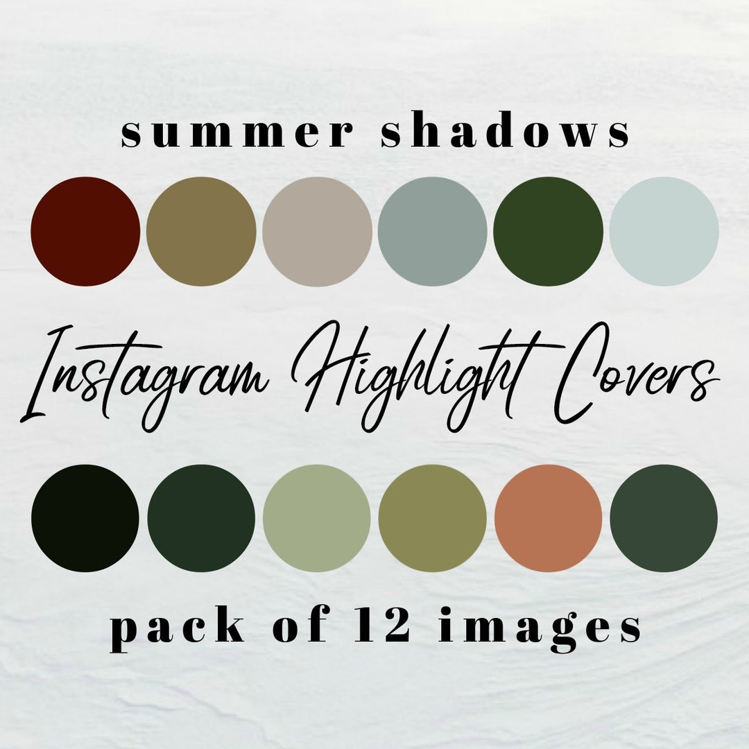 Summer Shadows Instagram Story Highlight Covers, Earthy Boho IG Story ...