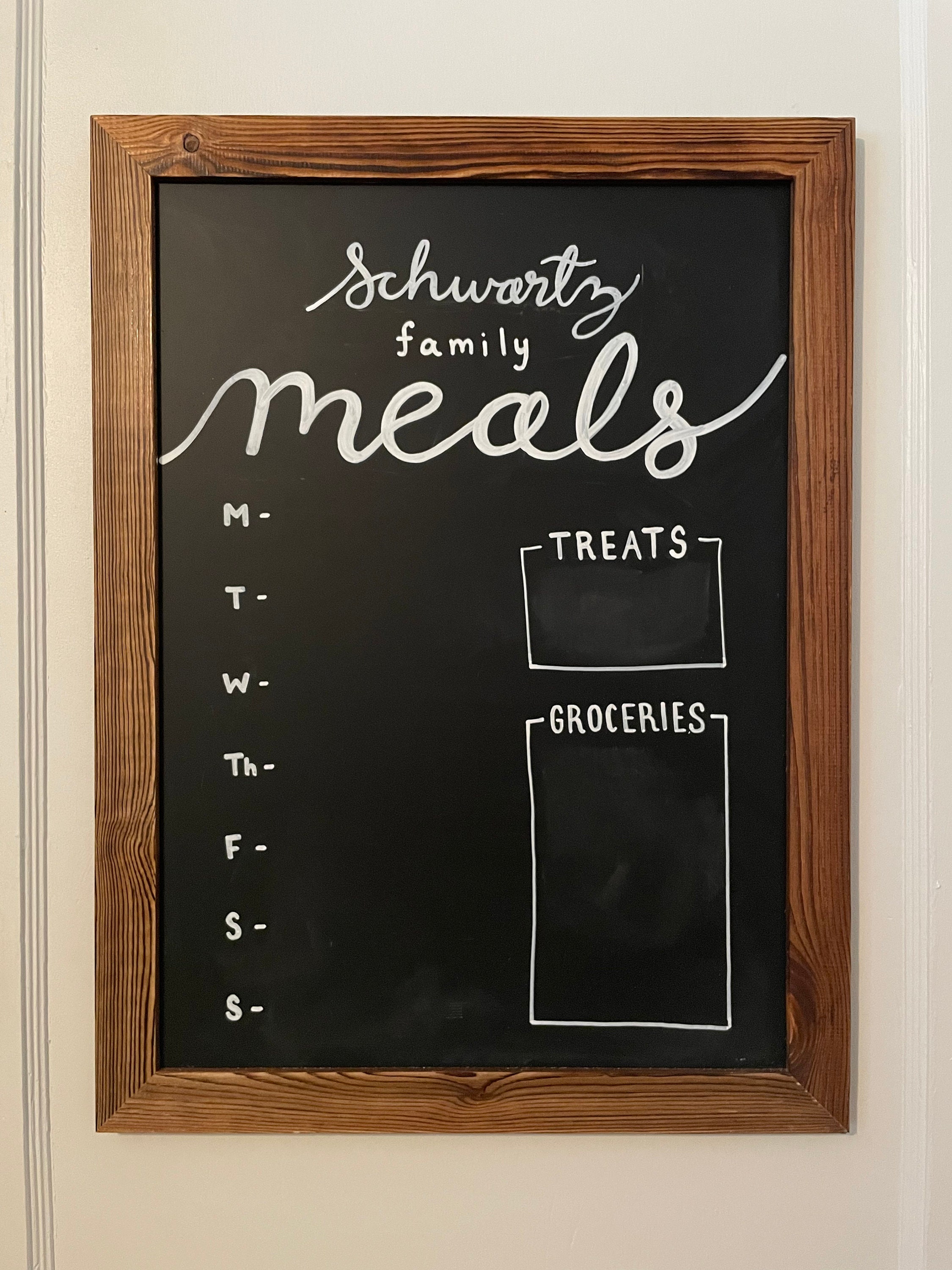 Kitchen Menu Chalkboard