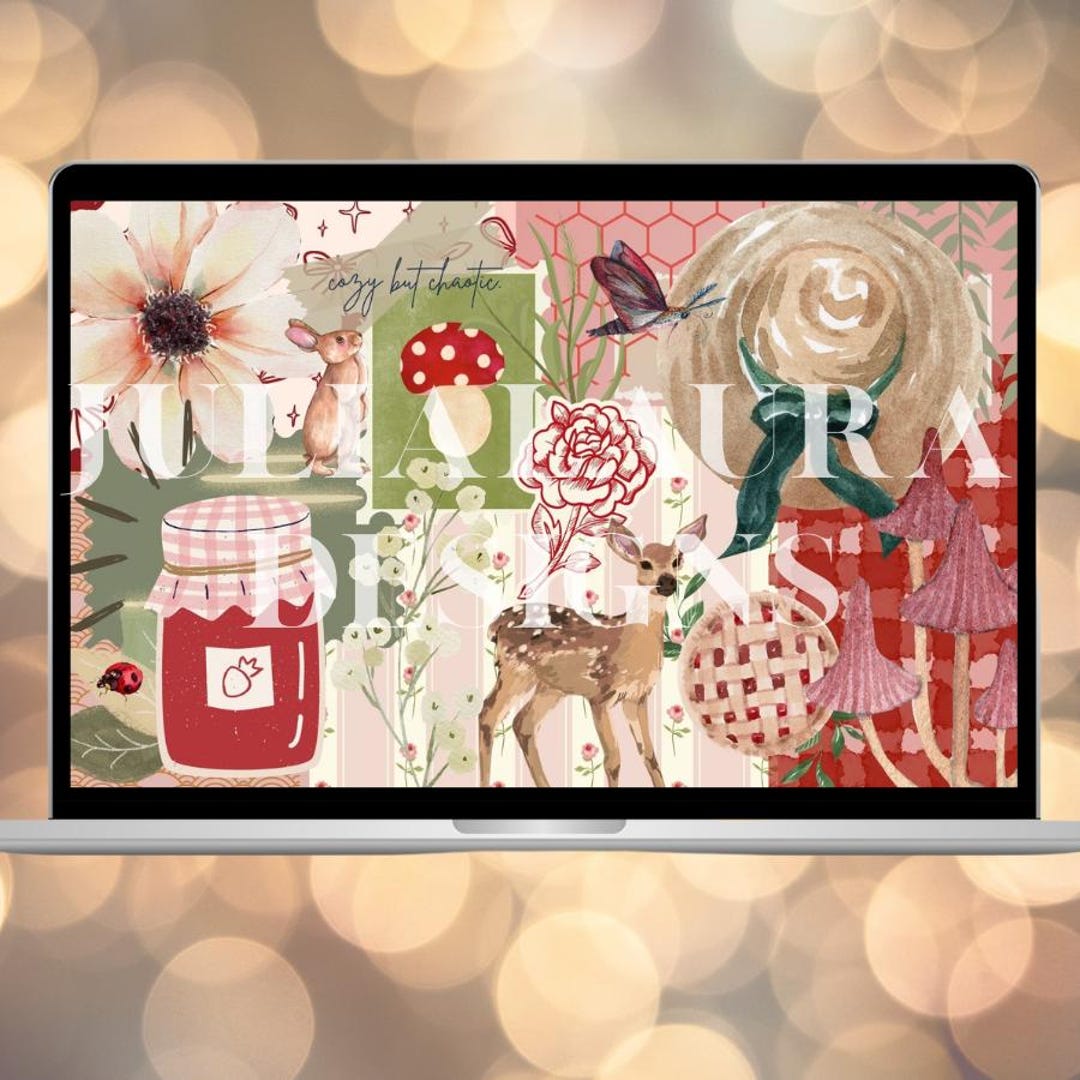 Cottage Core Phone & Desktop Wallpaper! Instant Download- Bundle of (2 ...