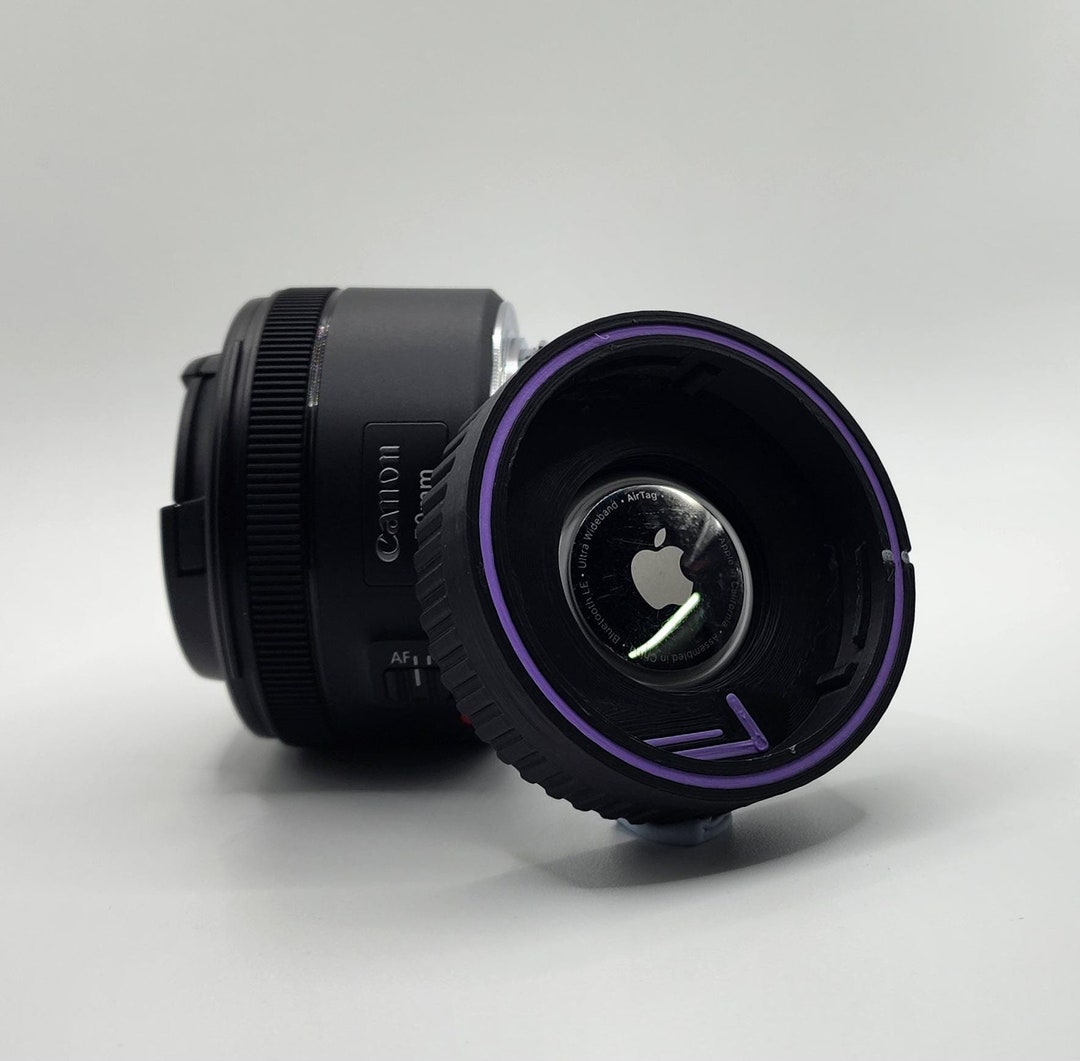 Rear Lens Cap With Hidden AirTag and Tile Sticker Compartment for Canon ...