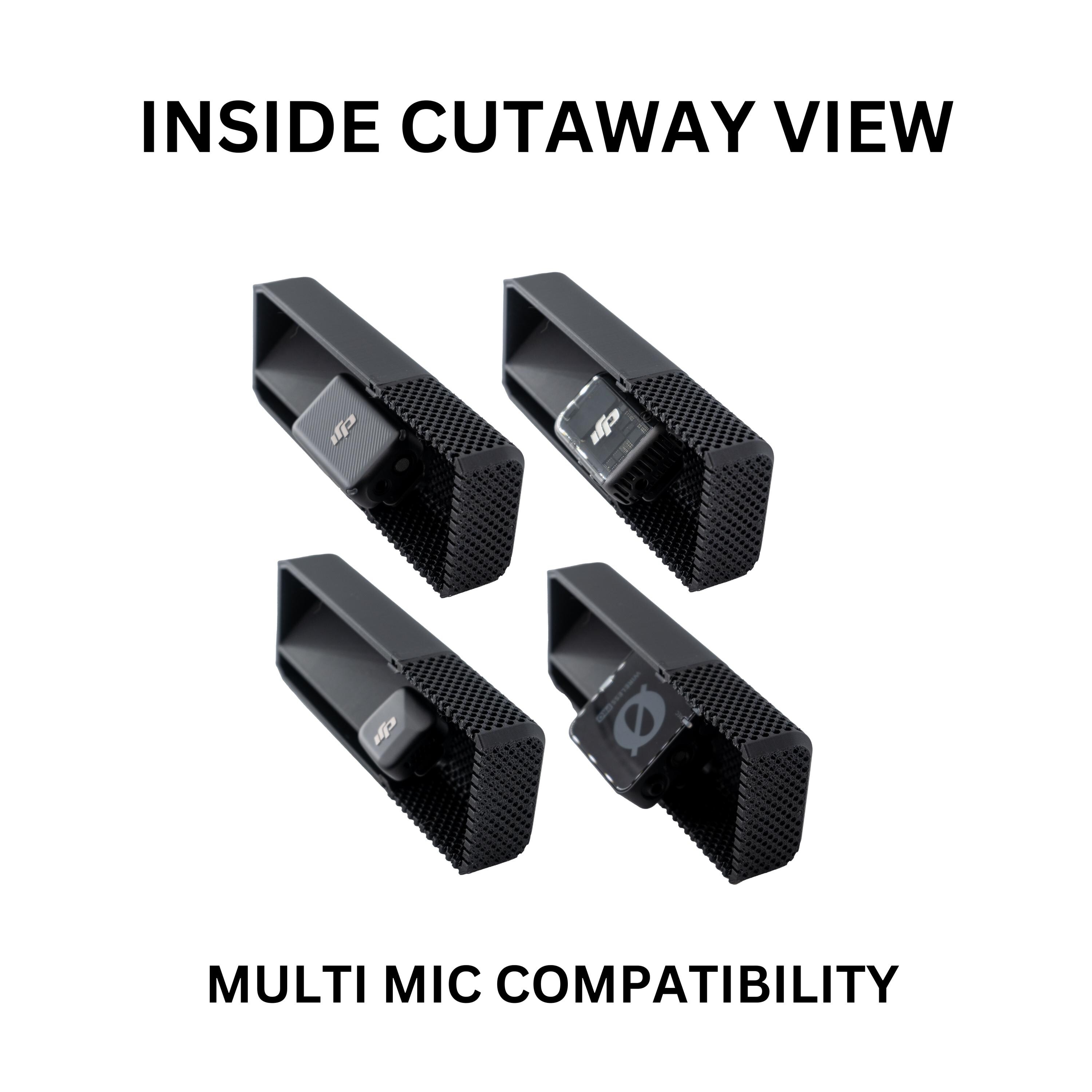 Micsuit Wireless Microphone Enclosure: Podcast Streamer Mount for DJI ...