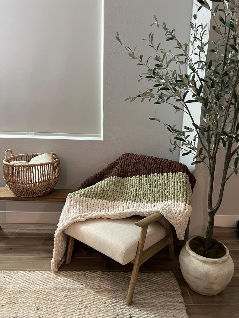 Large Hand Knit Blankets - Etsy