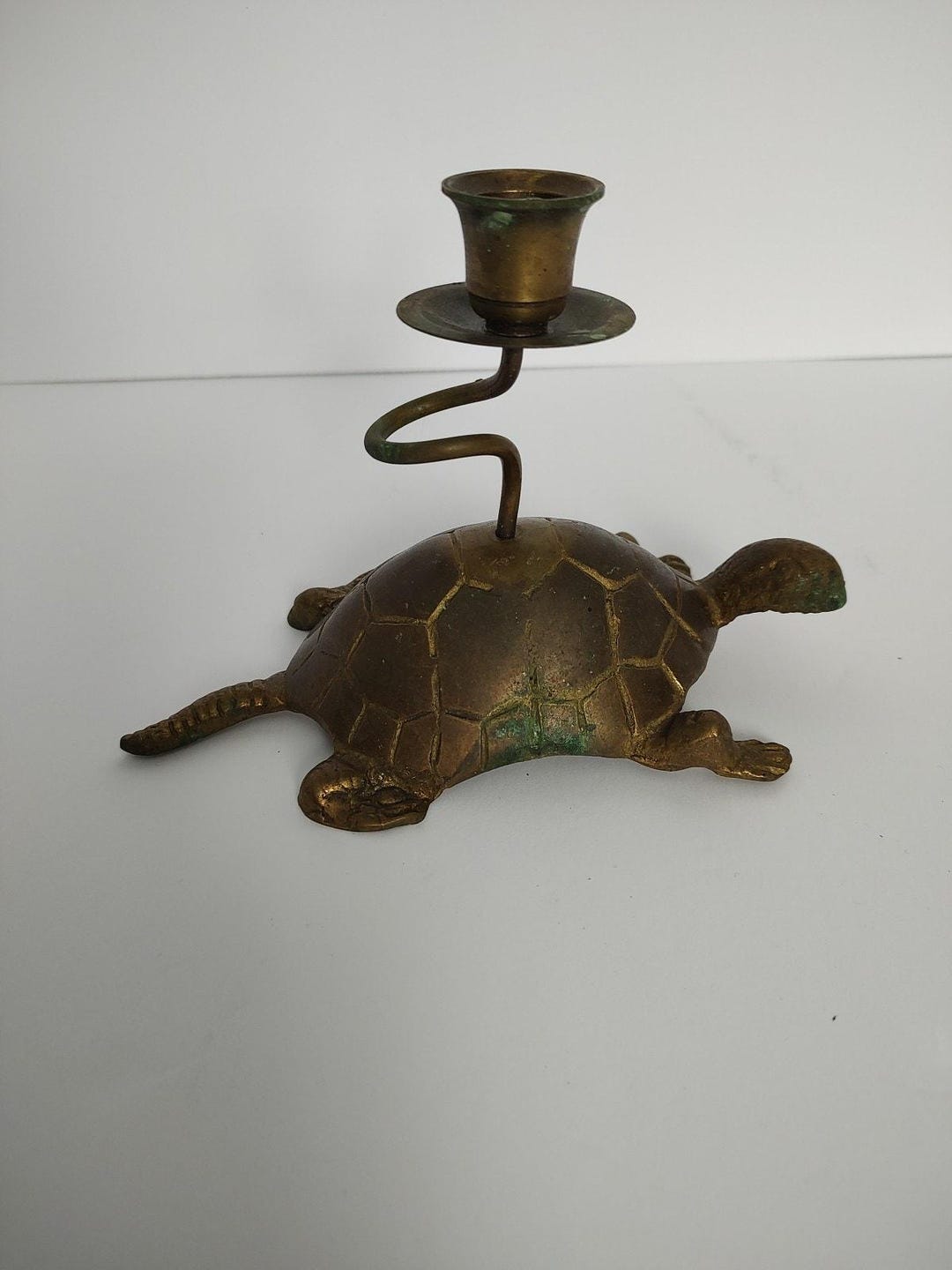 Vintage Brass Tortoise Turtle Candlestick Tapered Candle Holder - Etsy