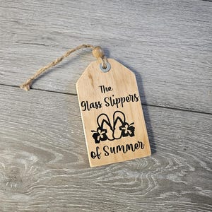 Wood Sign Glass Slippers of Summer or Flip Flops Rustic Decoration Gift ...