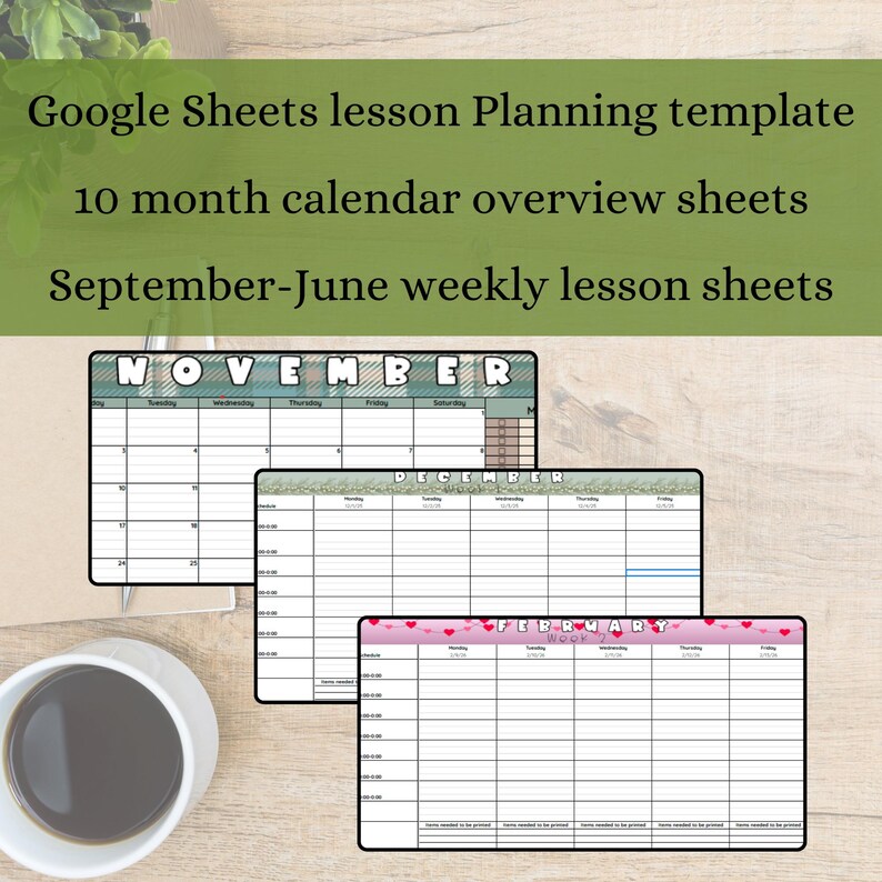 Digital Lesson Plan Template - Etsy