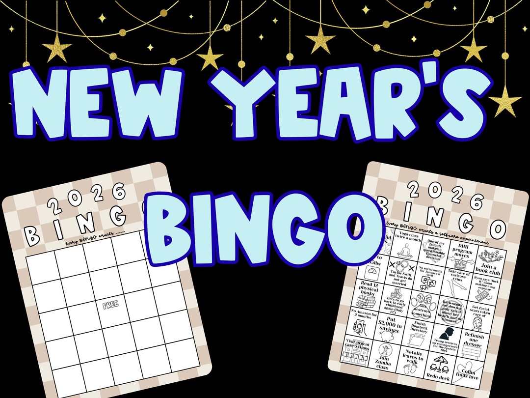 New Year's Bingo - Etsy