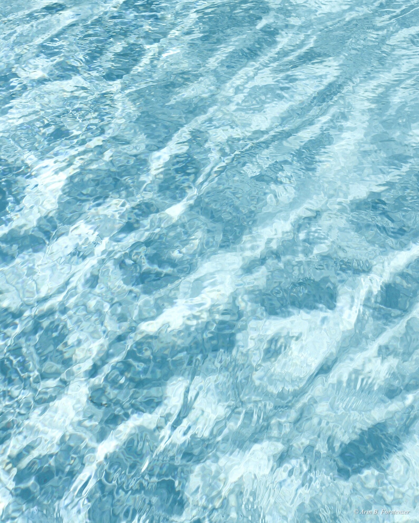 Pool Water Reflections Light Blue Portrait 8x10 - Etsy