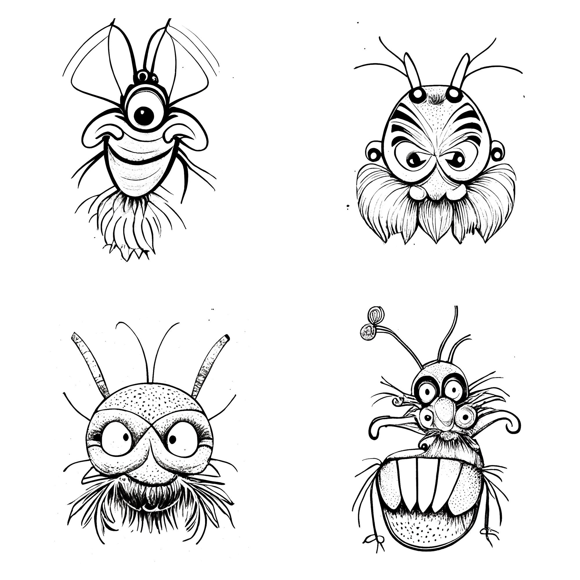 20 Printable Bugs Themed Coloring Book Pages - Etsy