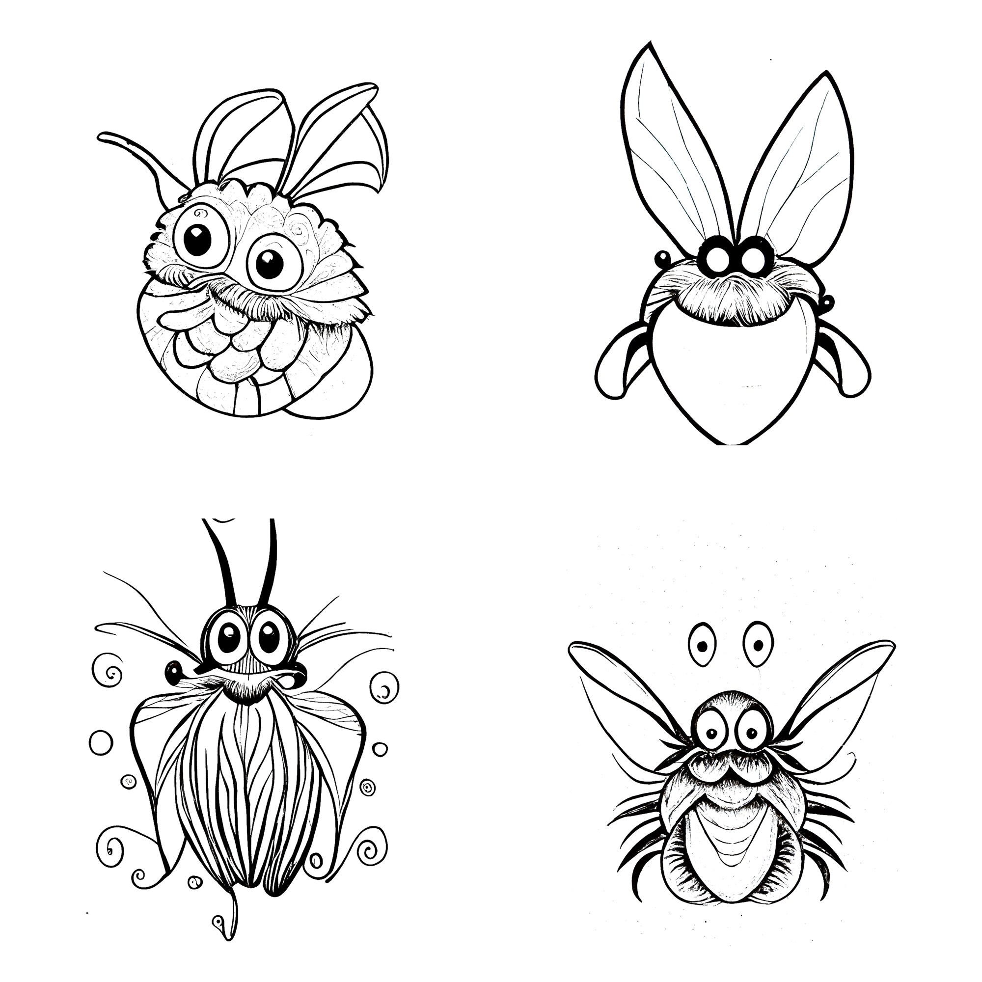 20 Printable Bugs Themed Coloring Book Pages - Etsy