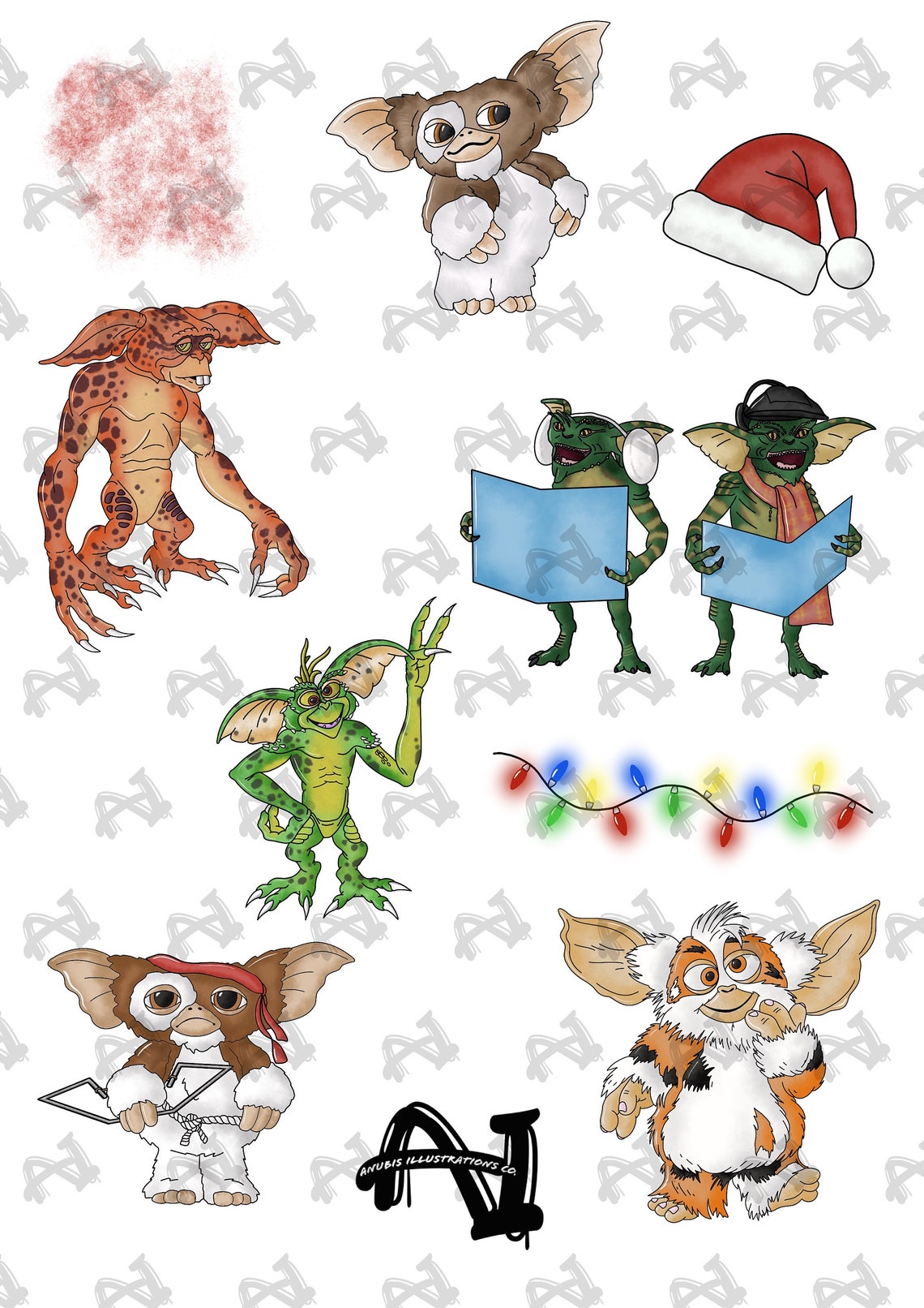 Gremlin Christmas Movie Mogwai PNG Clip Art Xmas Funny - Etsy