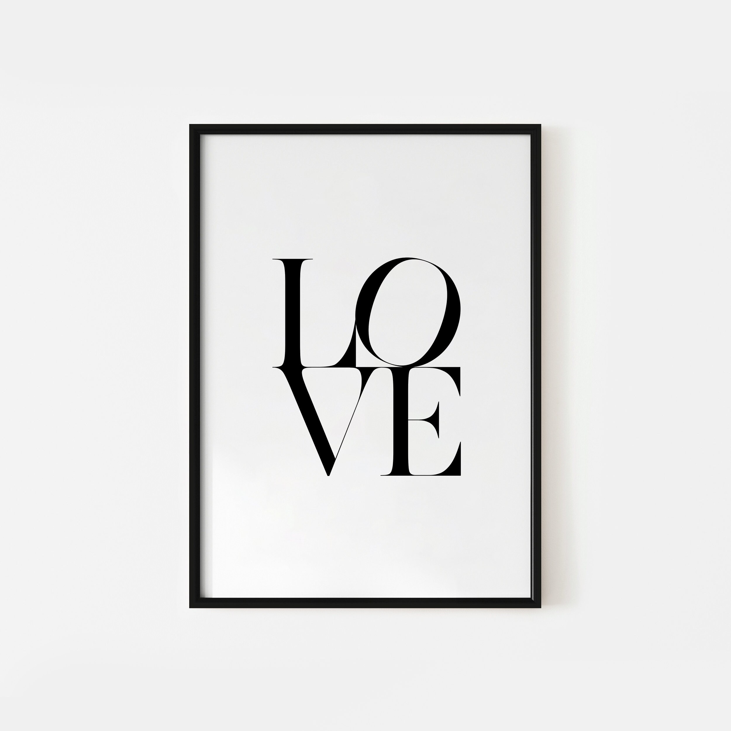 Love Typographic Printable Digital Download - Etsy