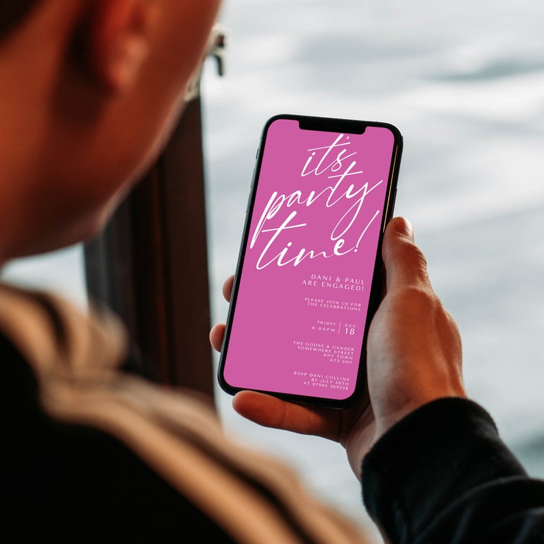 It's Party Time E-invite Electronic Invitation Template - Etsy