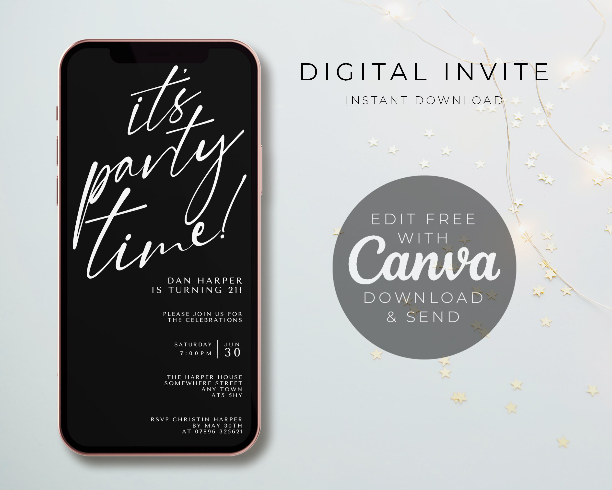 It's Party Time E-invite, Electronic Invitation Template, Any Event ...