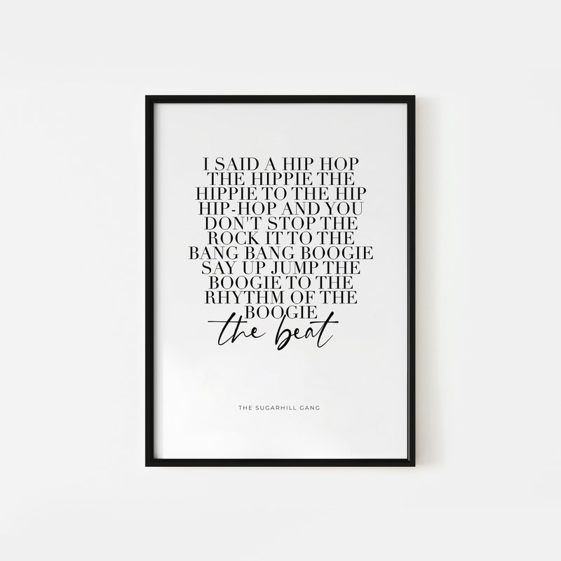 Rap Lyrics Wall Art - Etsy