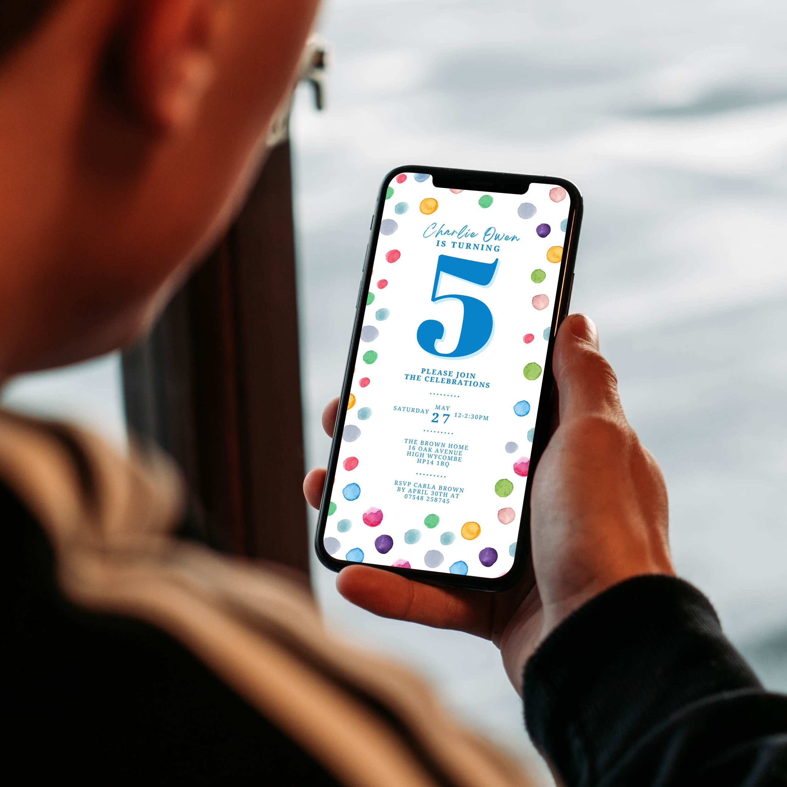 5th Birthday Party Invite Fifth Birthday E-invite Evite - Etsy