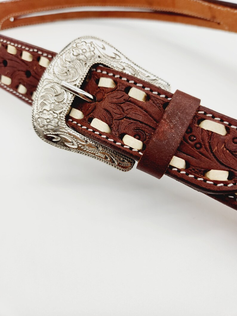 White Buckstitch Split Ear Leather Headstall - Etsy