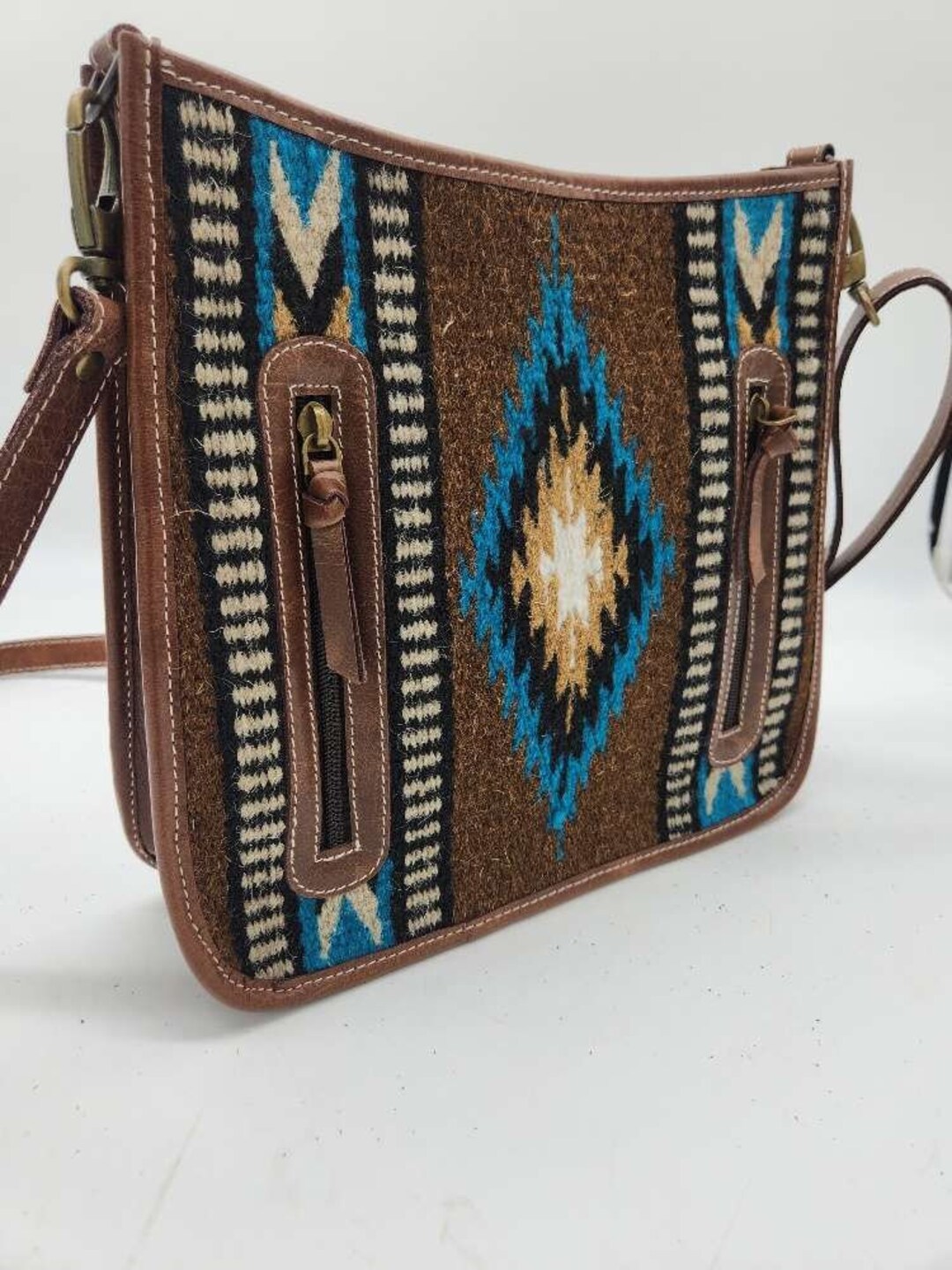 Saddle Blanket Purse Steel and Gold Crossbody Western Bag - Etsy