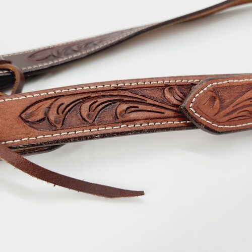 Belt Style Split Ear Headstall With Tooling - Etsy