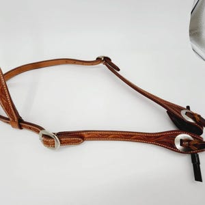 Cowpuncher Sliding One Ear Headstall With Tooling - Western Headstall ...