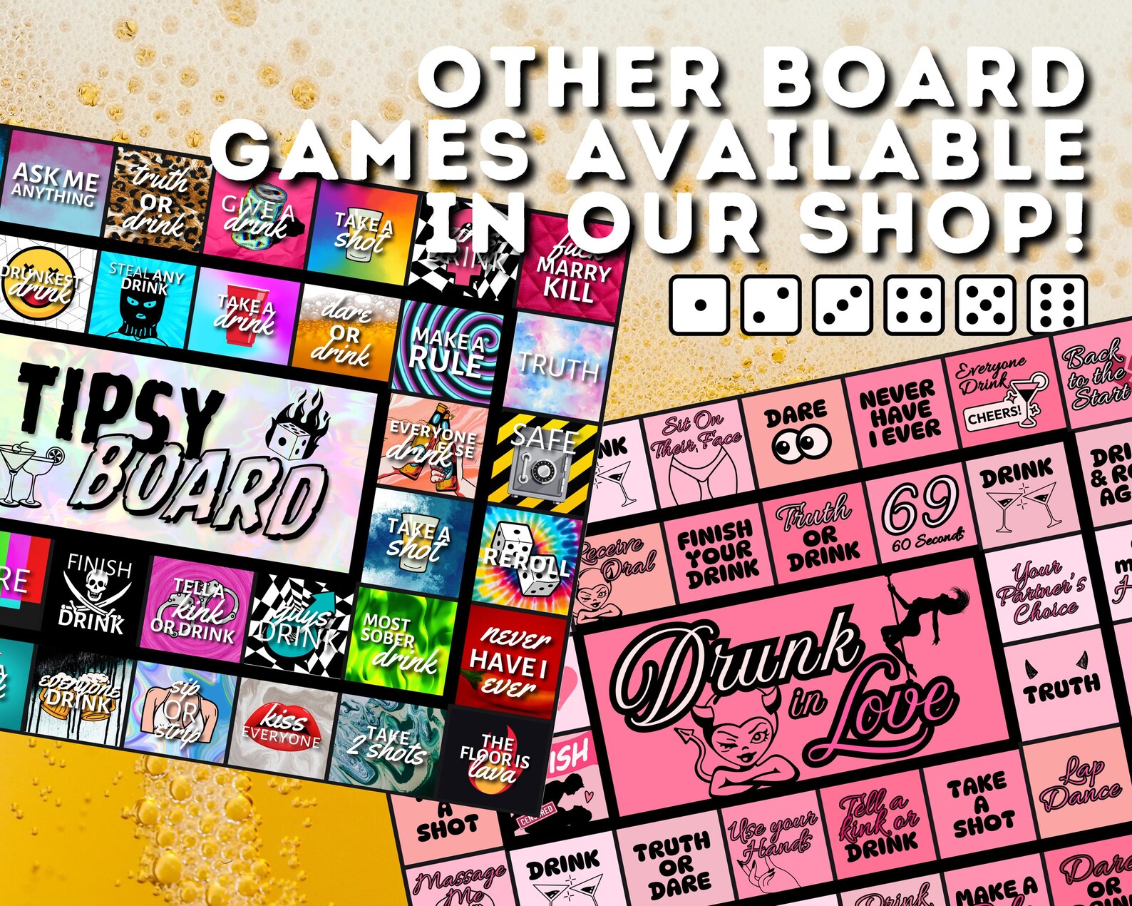 Blackout Board Drinking Game for Adults: Group Party Fun (printable ...