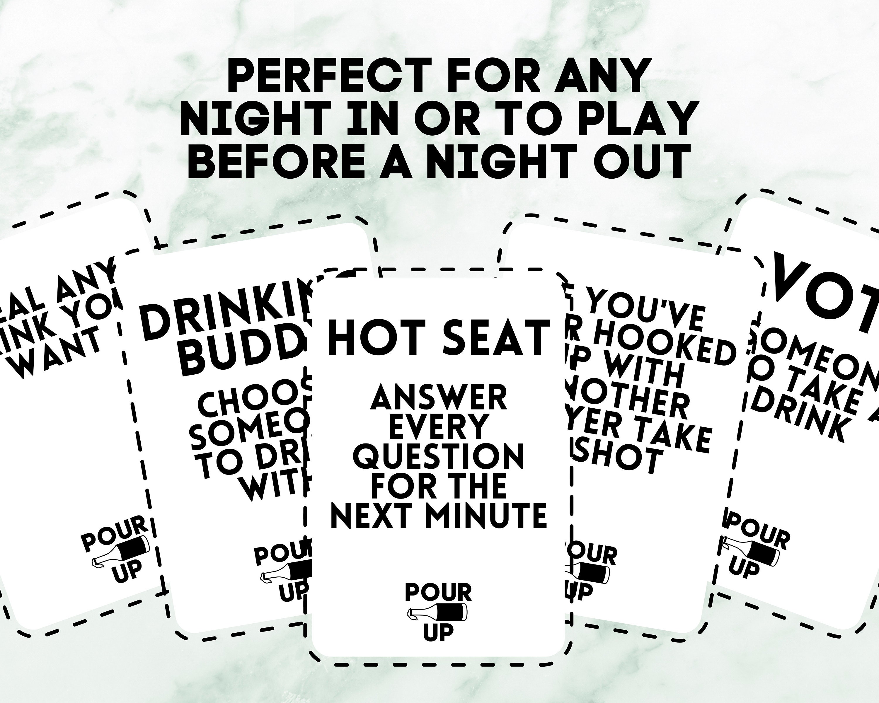 Pour up Drinking Game for Adults, Group Party Game Printable, Drinking ...