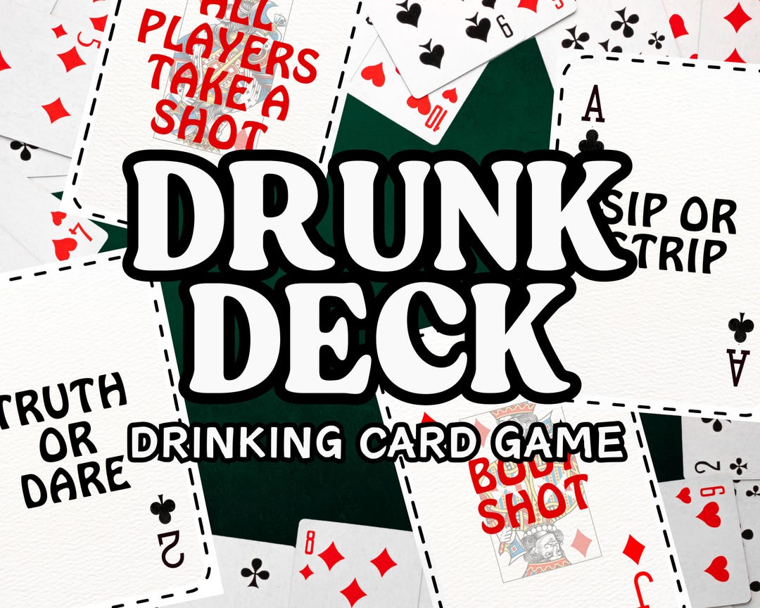 Drunk Deck Drinking Card Game for Adults (printable Digital Download ...