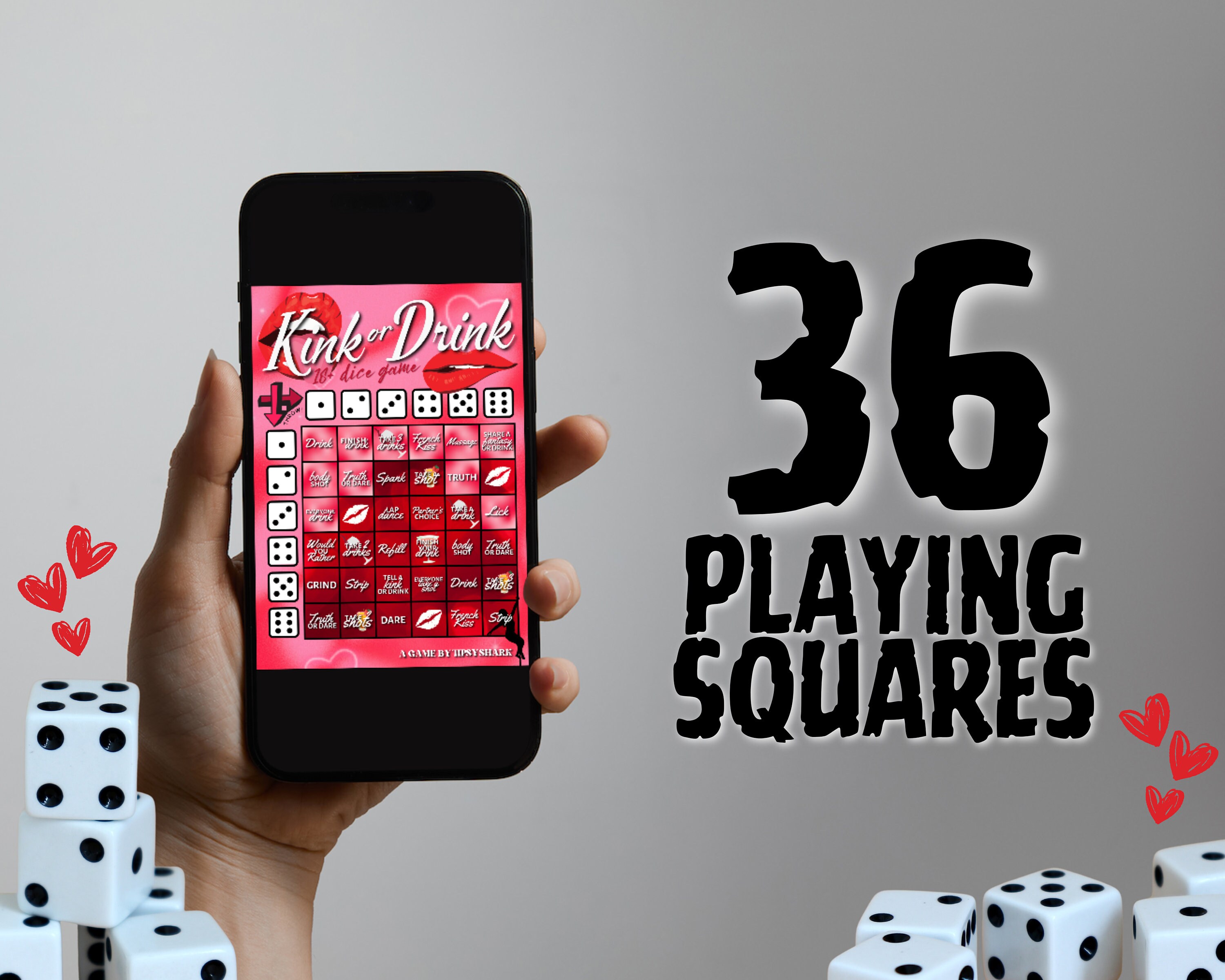 Kink or Drink Dice Game 18 Printable Sexy Couples Game Digital Download ...